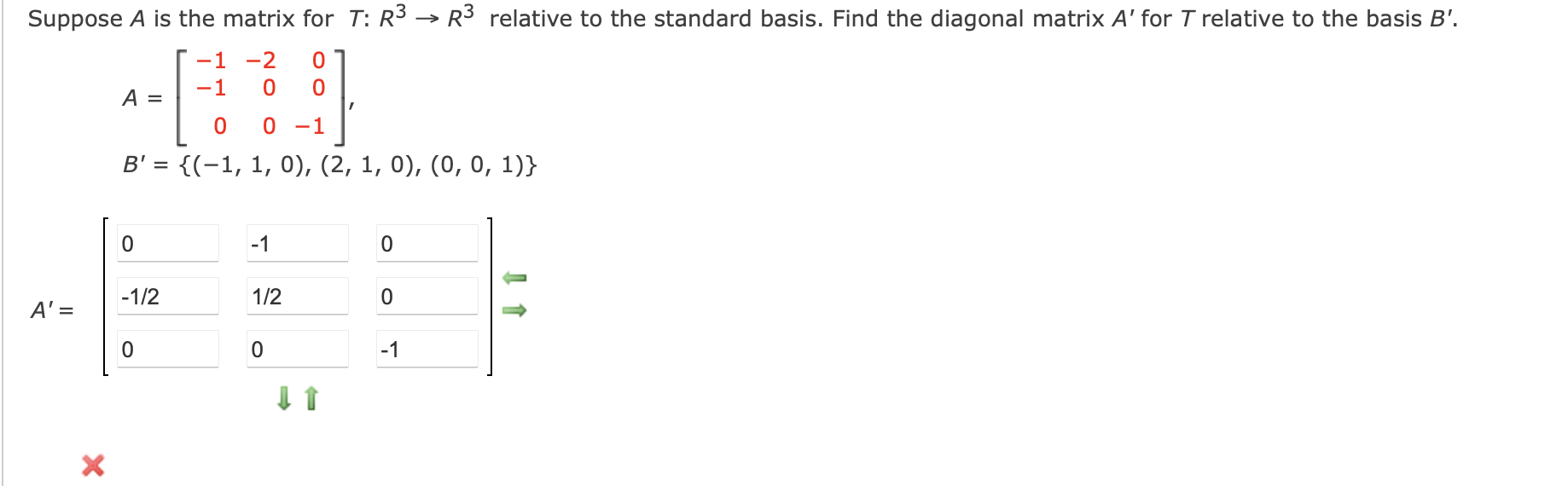 Solved Suppose A is the matrix for T:R3→R3 relative to the | Chegg.com
