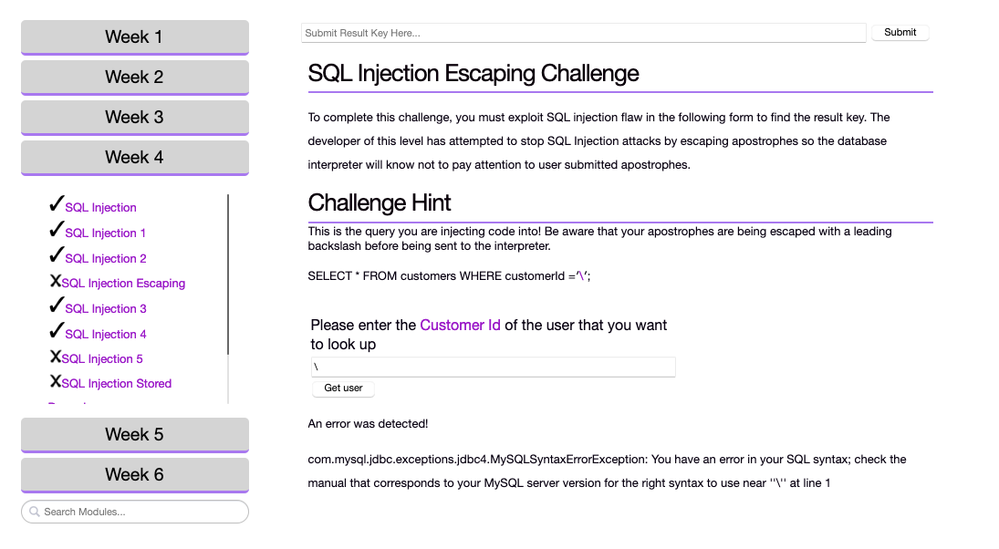 Solved Week 1 Submit Result Key Here... Submit Week 2 SQL | Chegg.com