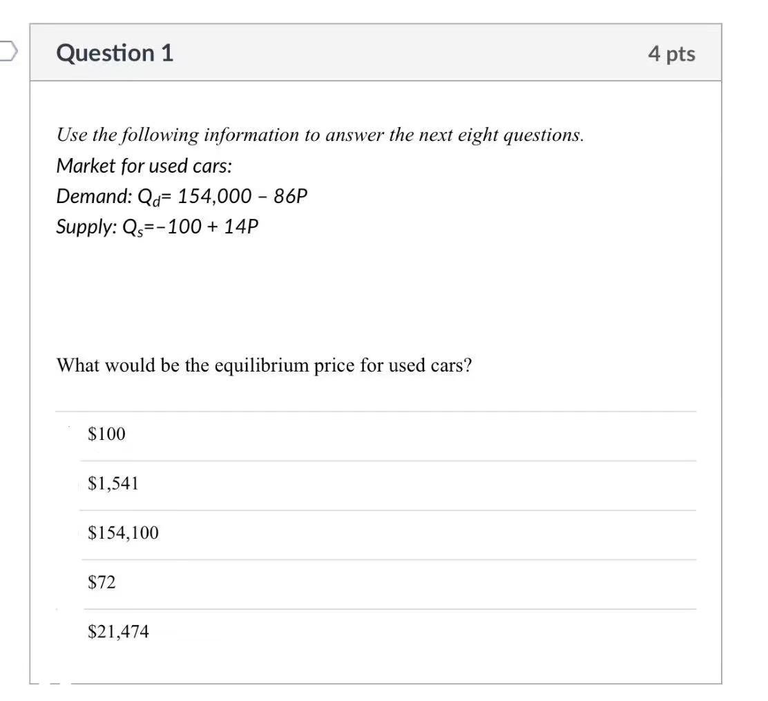 Solved Question 18 4 pts Refer to the accompanying graph for | Chegg.com