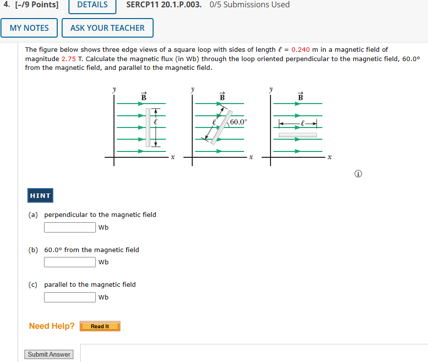 Solved The figure below shows three edge views of a square | Chegg.com