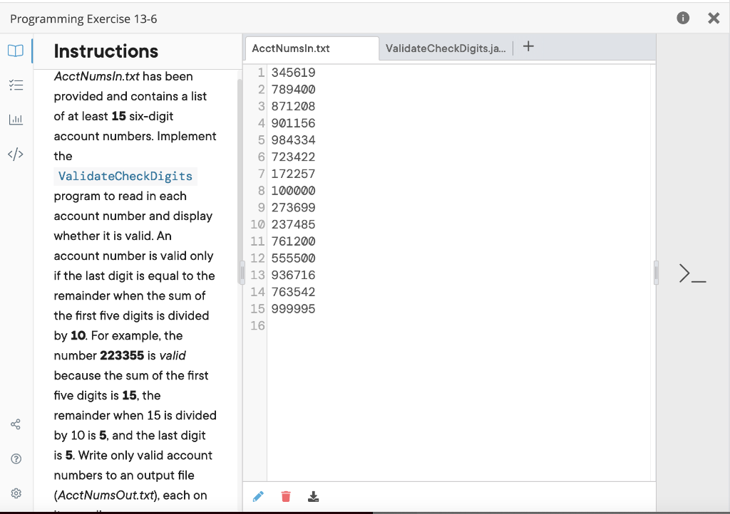 Solved Programming Exercise 13-6 Programming Exercise 13-6 | Chegg.com Solved Programming Exercise 13-6 Programming Exercise 13-6 | Chegg.com