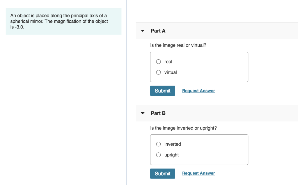 Solved An object is placed along the principal axis of a | Chegg.com