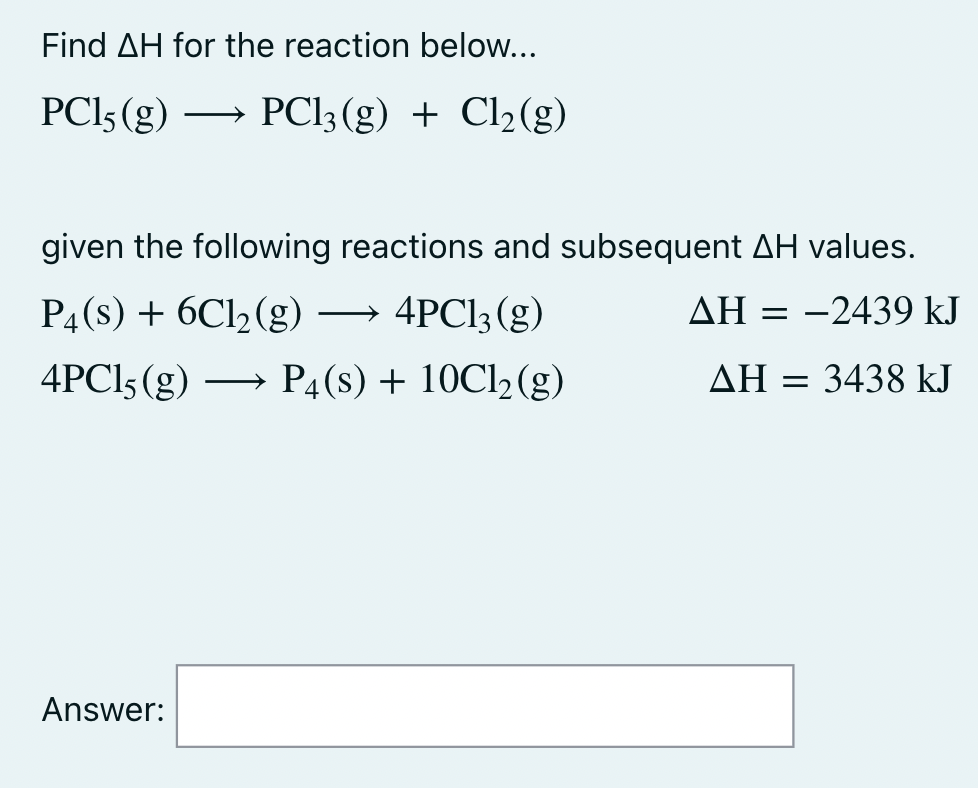 Pcl5 Reaction