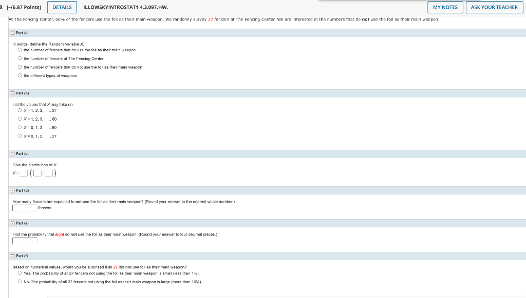 Solved In words, define the Random Varieble X. the number of | Chegg.com