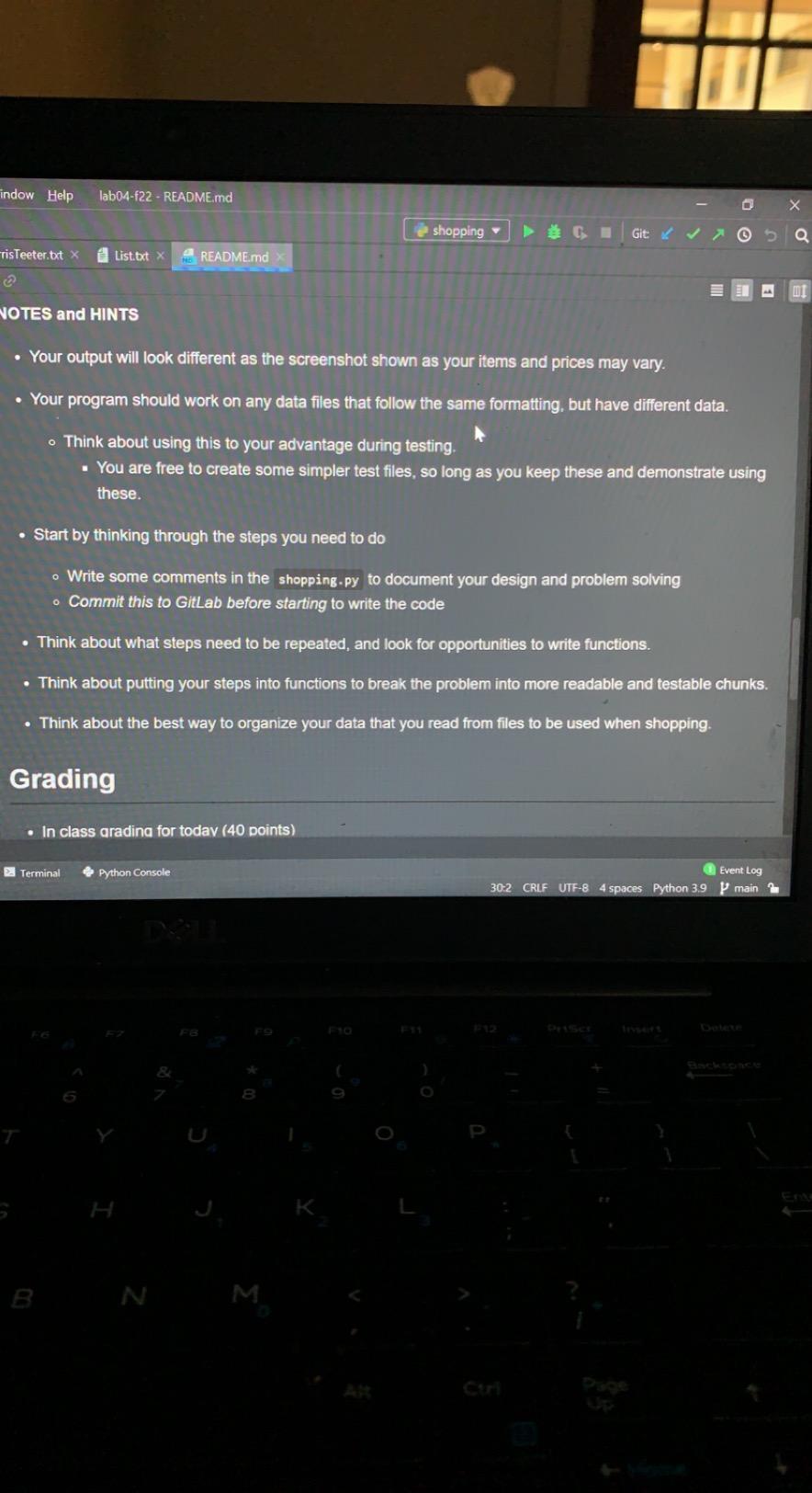 Code Befactor Run Iools VCS Window Help lab04-f22 - | Chegg.com