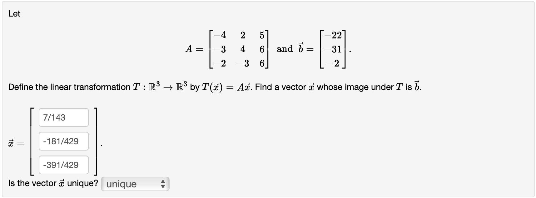 Solved Let A=⎣⎡−4−3−224−3566⎦⎤ and b=⎣⎡−22−31−2⎦⎤ Define the | Chegg.com
