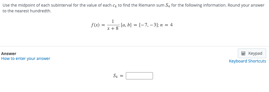 Solved Use the midpoint of each subinterval for the value of | Chegg.com
