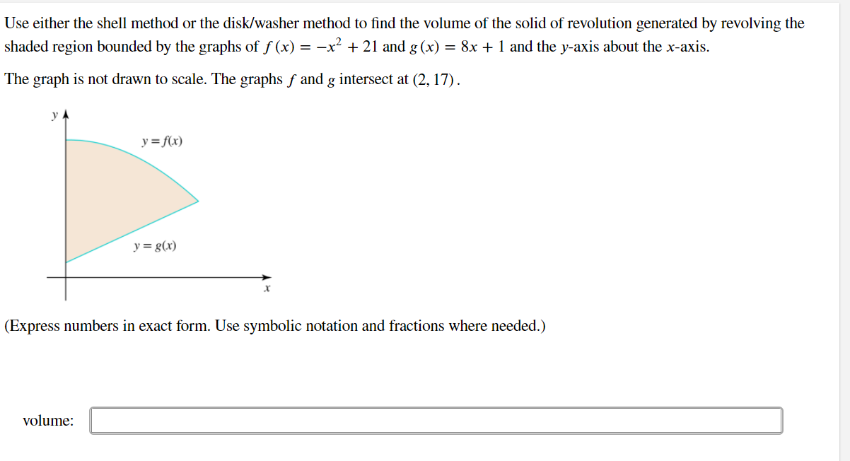 Solved = Use either the shell method or the disk/washer | Chegg.com