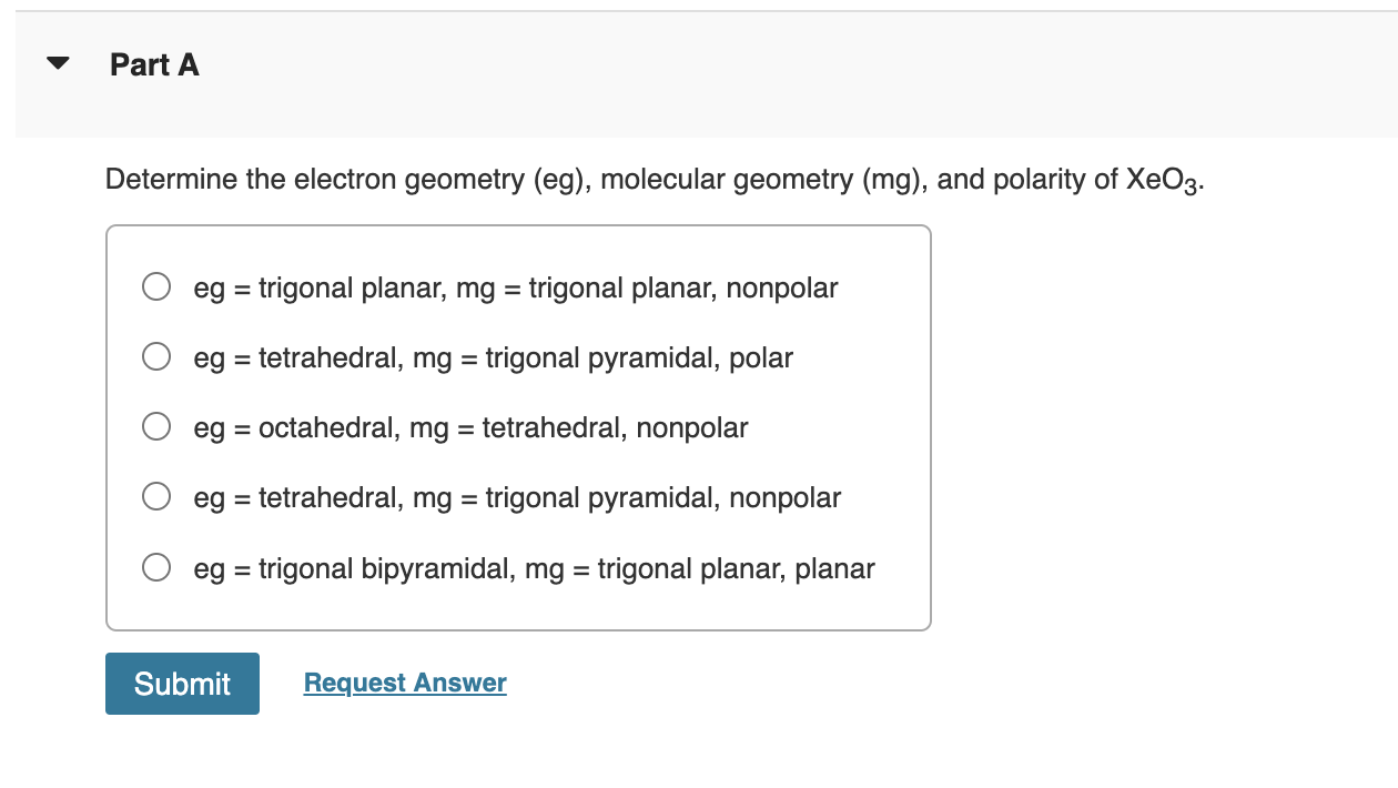 Solved Determine The Electron Geometry Eg Molecular