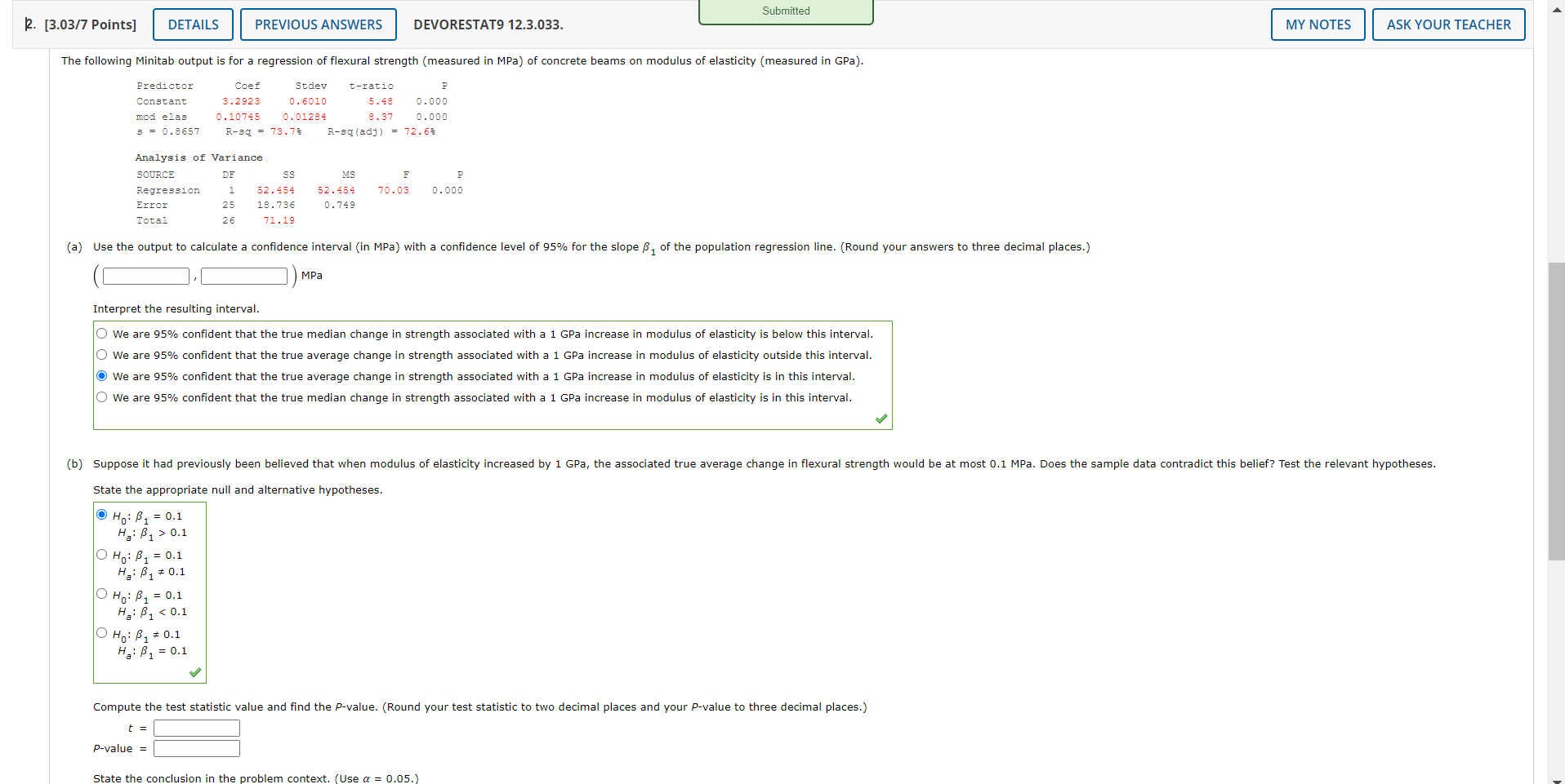 Solved We are 95% confident that the true median change in | Chegg.com