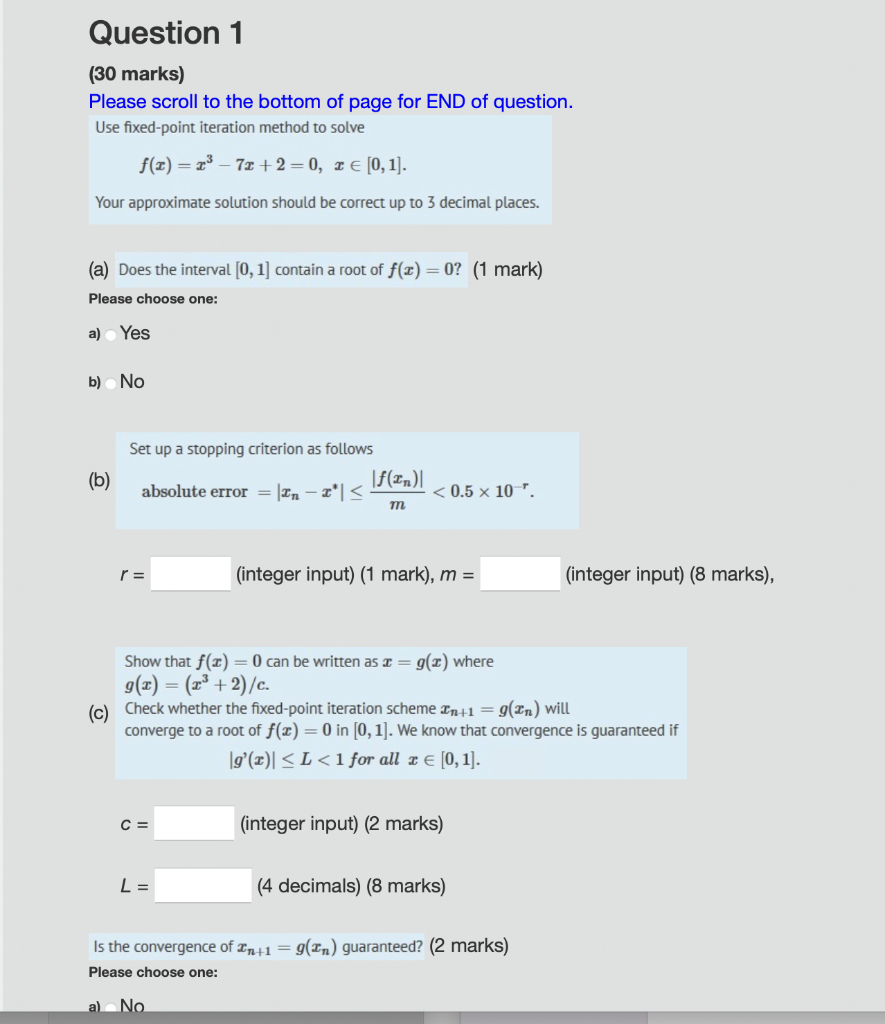Solved (30 marks) Please scroll to the bottom of page for | Chegg.com