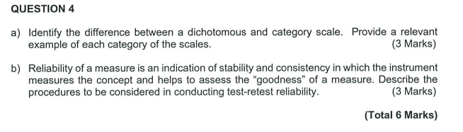 Solved a) Identify the difference between a dichotomous and | Chegg.com