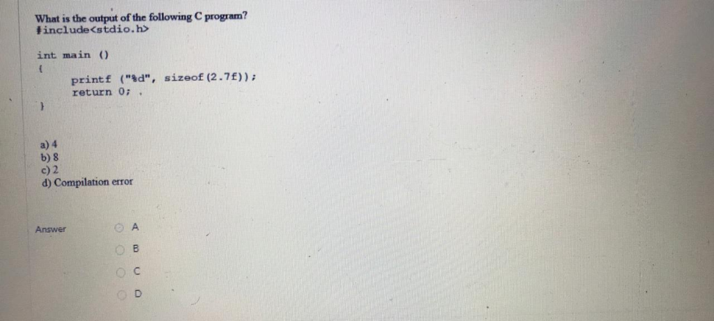 Solved What Is The Type Of Array Which Is Accepted By The