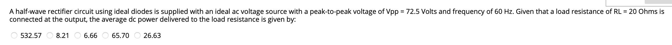 Solved connected at the output, the average dc power | Chegg.com