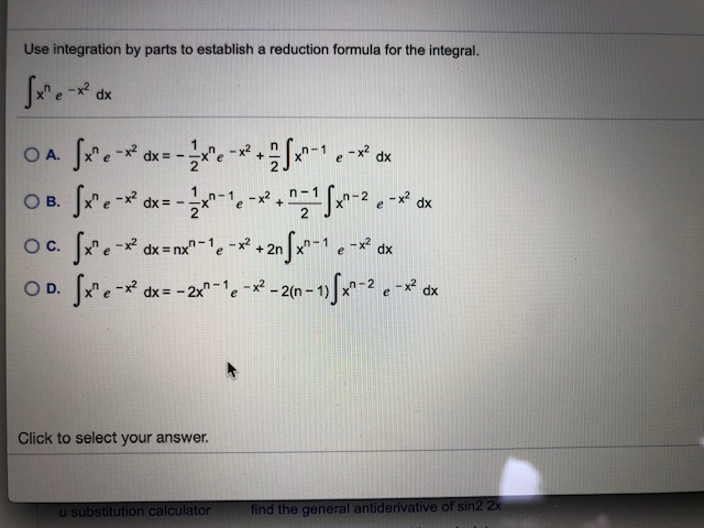 Solved Use integration by parts to establish a reduction | Chegg.com