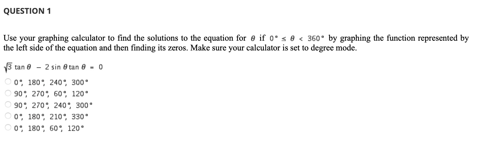 Solved Use your graphing calculator to find the solutions to | Chegg.com
