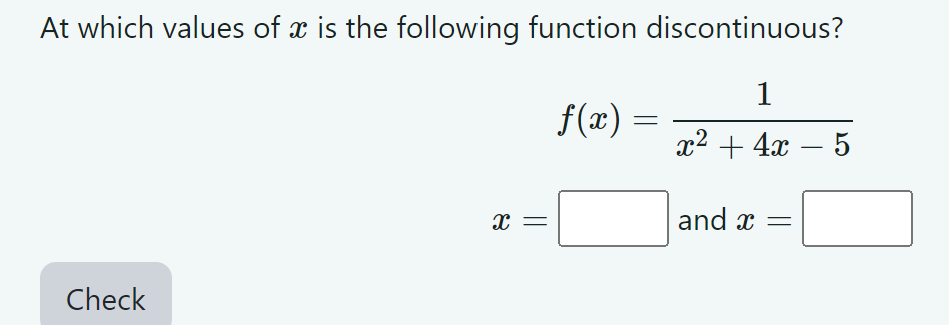 Solved At which values of x ﻿is the following function | Chegg.com