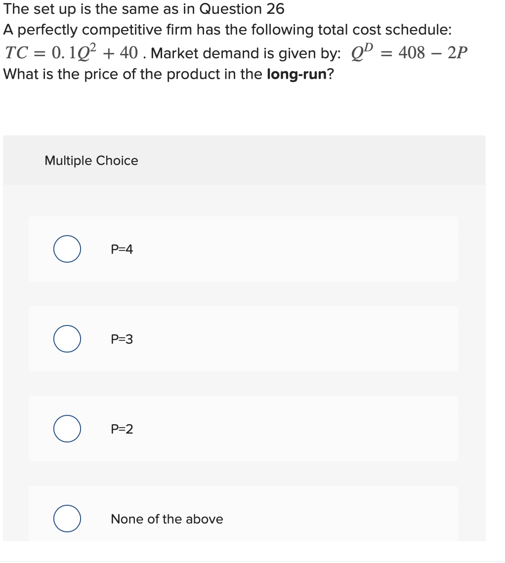 Solved The set up is the same as in Question 26A perfectly | Chegg.com