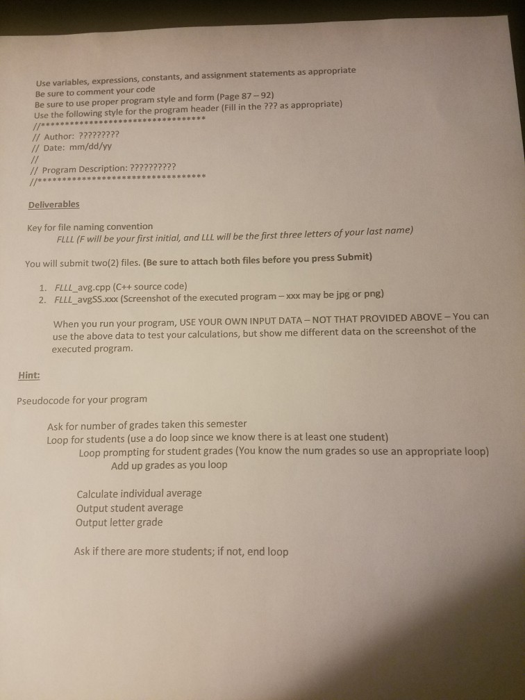 Solved Assignment #5-Repetition Structures Grade | Chegg.com