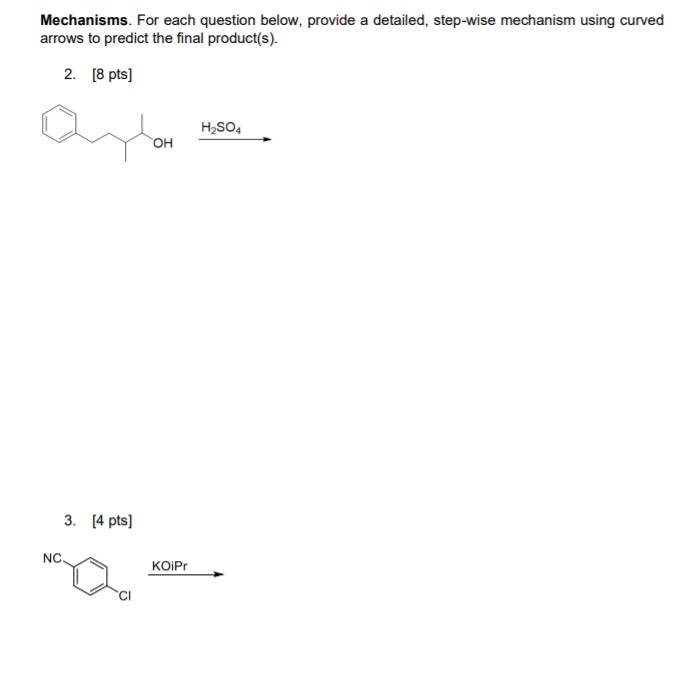 Solved Mechanisms. For each question below, provide a | Chegg.com