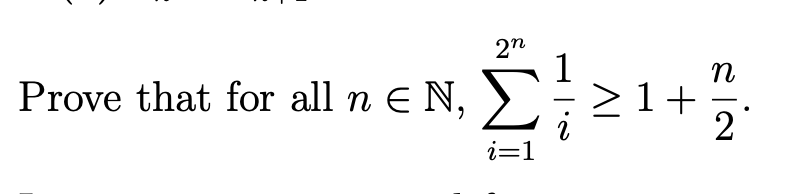 Solved 2n n Prove that for all n EN, Σ21+5 2 1 | Chegg.com
