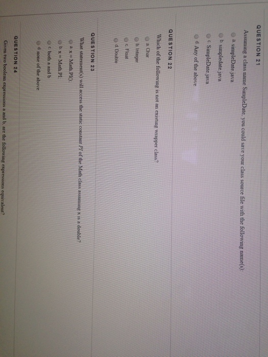 Solved Question 1 When Saving Your Java Source Code For