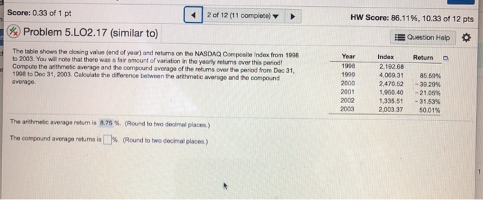 Solved Homework: Chapter 5 Homework Score: 0 of 1 pt Problem | Chegg.com Solved Homework: Chapter 5 Homework Score: 0 of 1 pt Problem | Chegg.com
