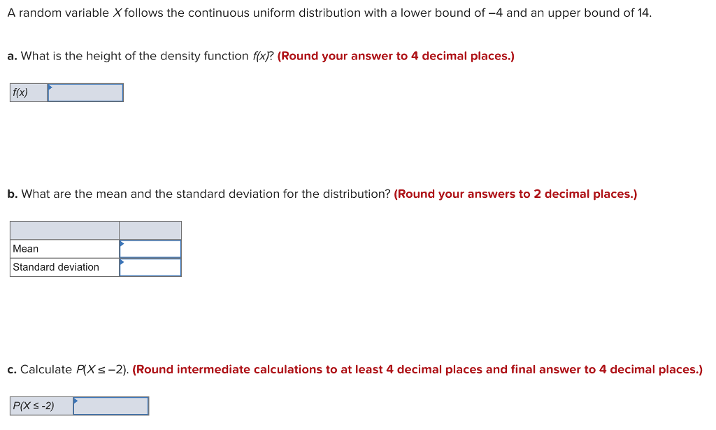 Solved A random variable X follows the continuous uniform | Chegg.com