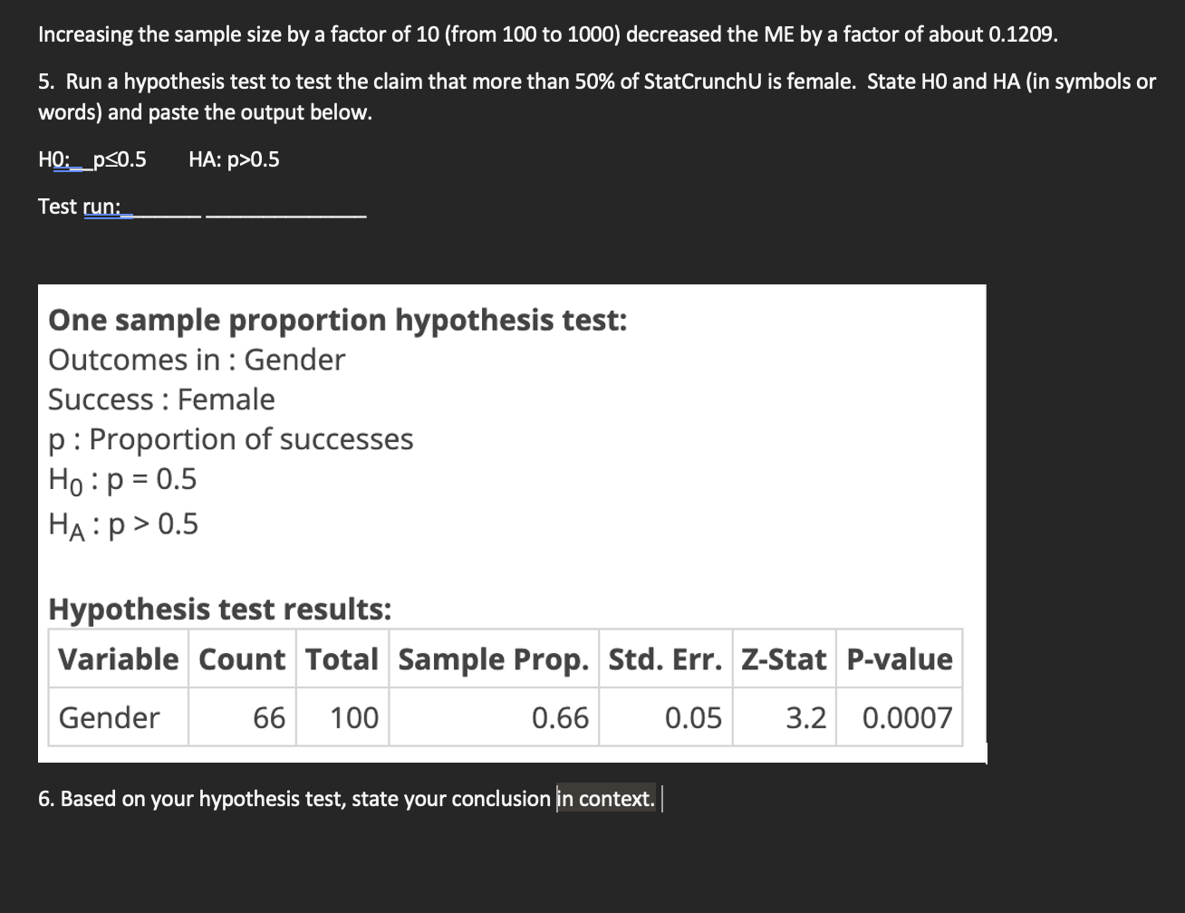 Solved Increasing the sample size by a factor of 10 (from | Chegg.com