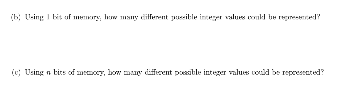 Solved B Using 1 Bit Of Memory How Many Different 2688