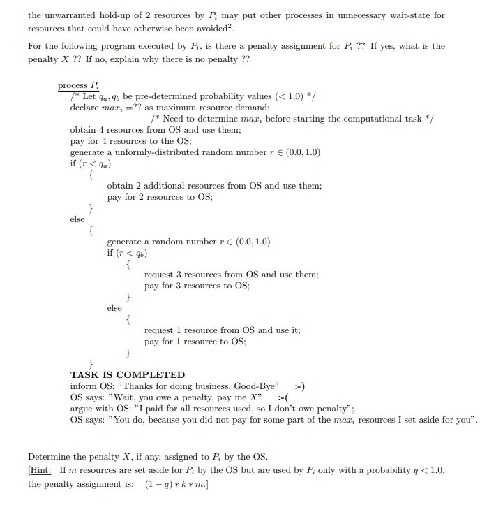 Solved (15 pts) In a deadlock-avoidance algorithm, let | Chegg.com
