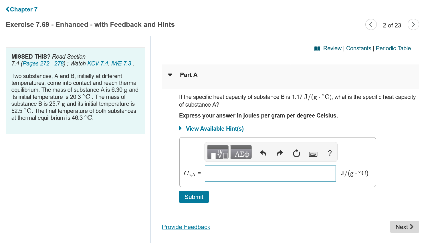 Solved Review Constants Periodic Table MISSED THIS? Read | Chegg.com