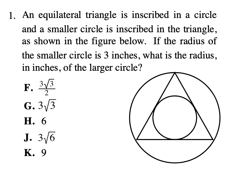 Triangle Inscribed In A Circle