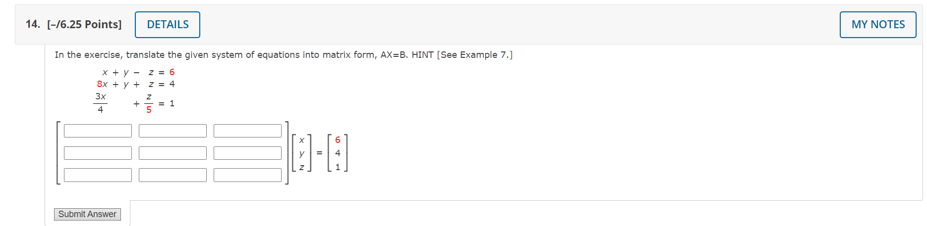 Solved In the exercise, translate the given system of | Chegg.com