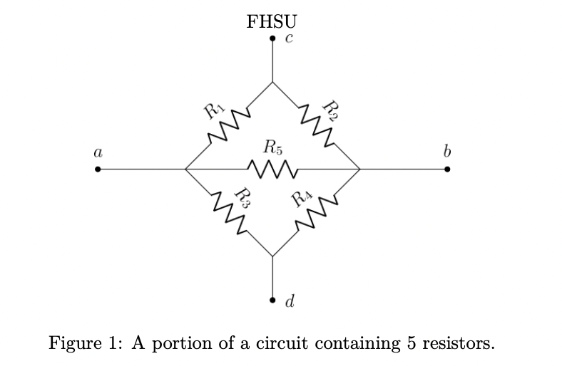 Solved Consider the circuit pictured in Figure 1 with five | Chegg.com