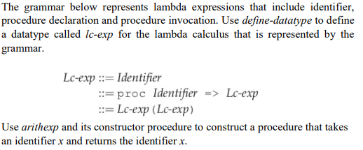 Solved The grammar below represents lambda expressions that | Chegg.com