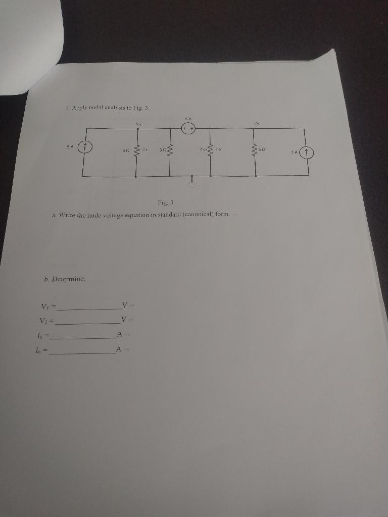 Solved apply nodal analysis to Fig.3. a. Write the node | Chegg.com