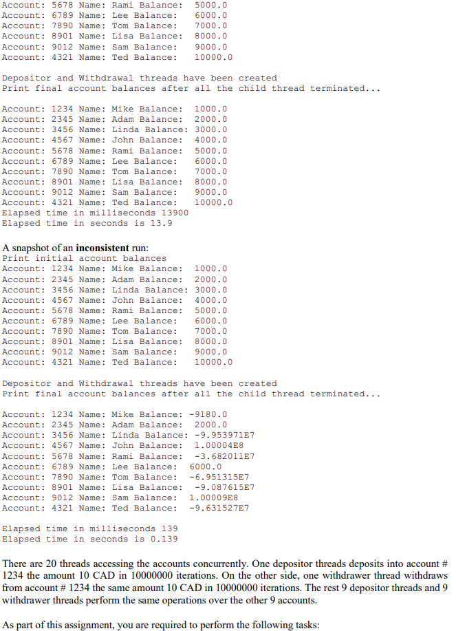 Solved In this assignment, you will deal with concurrent | Chegg.com