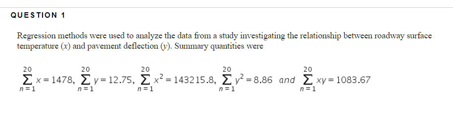 Solved Regression methods were used to analyze the data from | Chegg.com