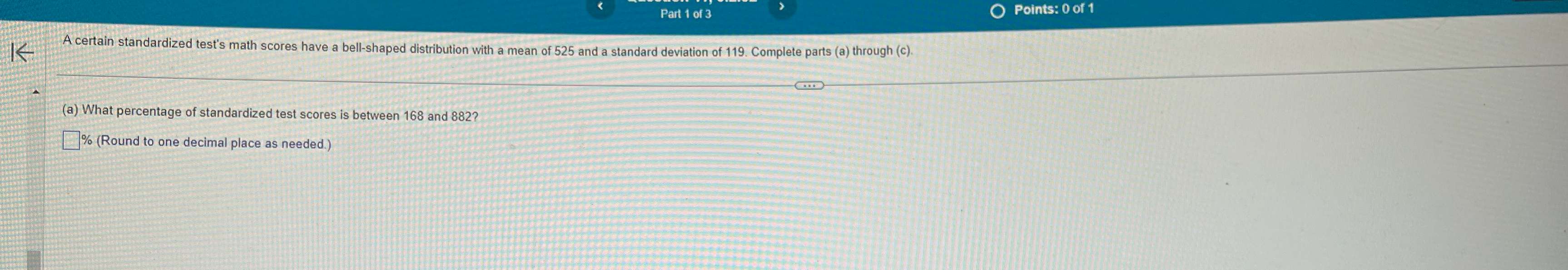 Solved A certain standardized test's math scores have a | Chegg.com