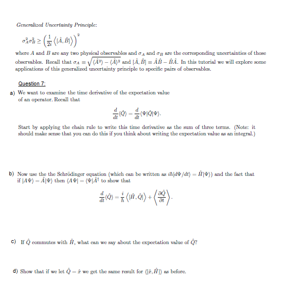 Solved Generalized Uncertainty Principle: ožok2 (14, b)) | Chegg.com