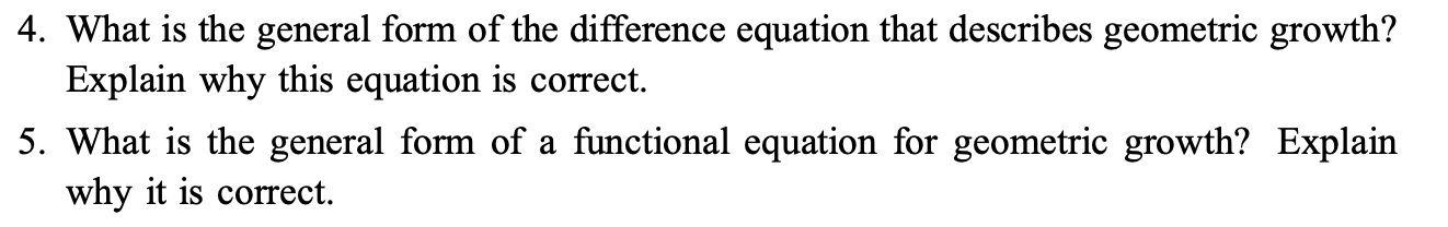 Solved 4. What is the general form of the difference | Chegg.com