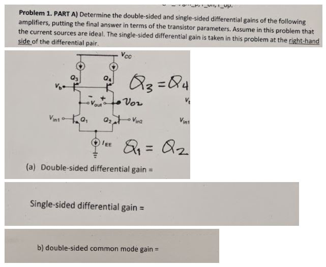 Solved yup. Problem 1. PART A) Determine the double-sided | Chegg.com