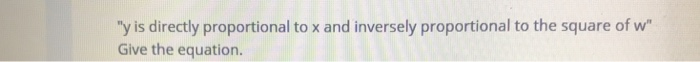 Solved y is directly proportional to x and inversely | Chegg.com