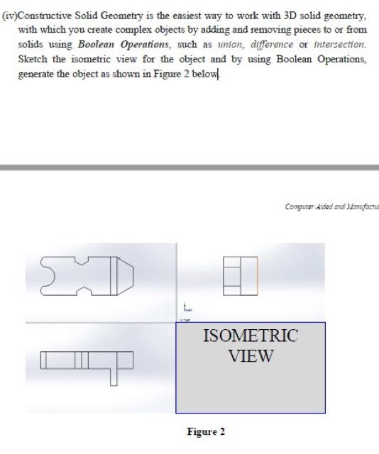 Solved Ivconstructive Solid Geometry Is The Easiest Way To 6854