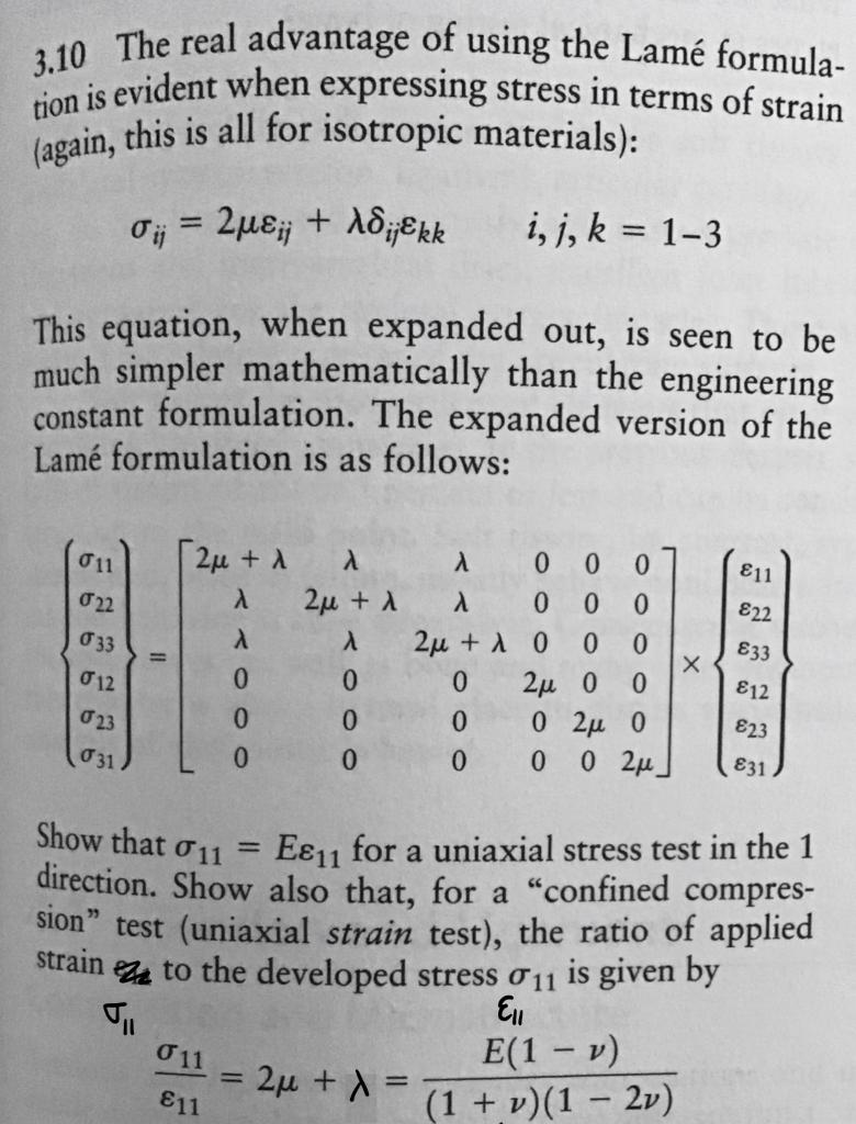 Solved 3.10 The real advantage of using the Lamé formula- | Chegg.com