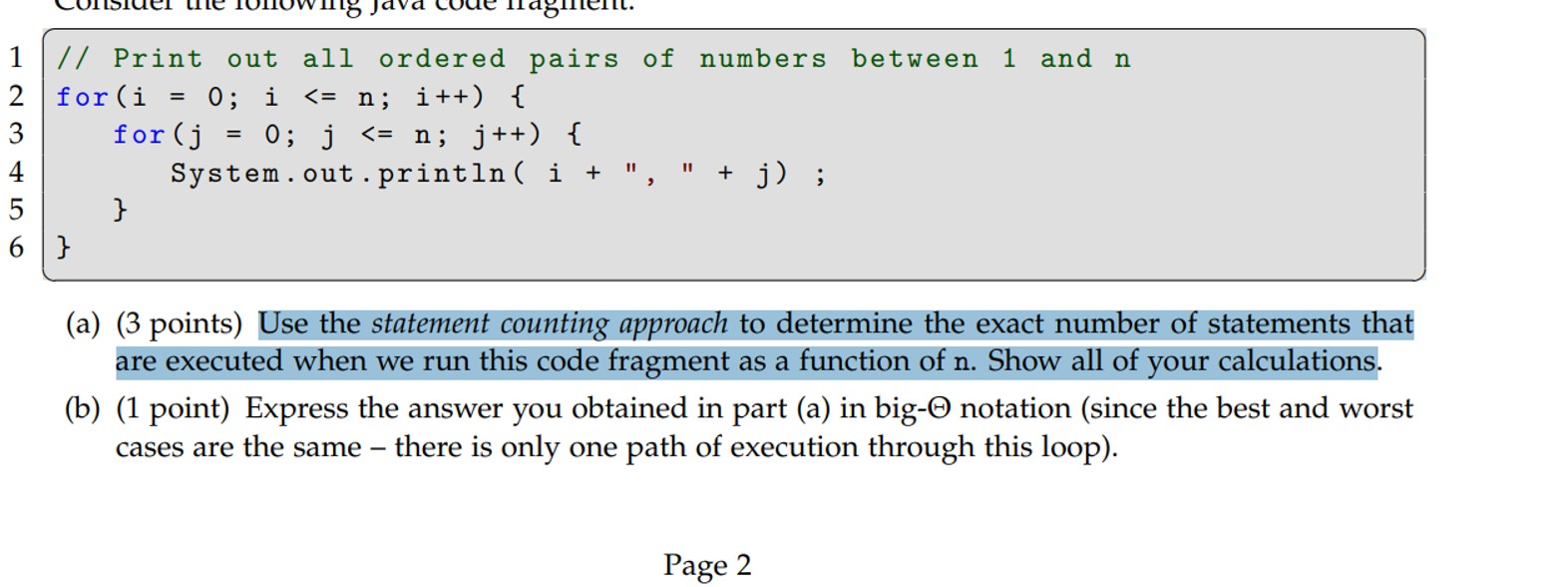 Solved // ﻿Print out all ordered pairs of numbers between 1 | Chegg.com