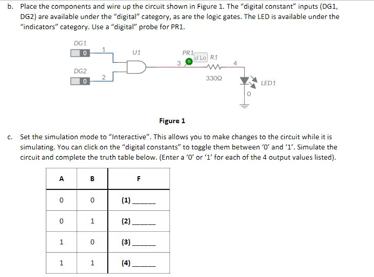 Solved b. Place the components and wire up the circuit shown | Chegg.com