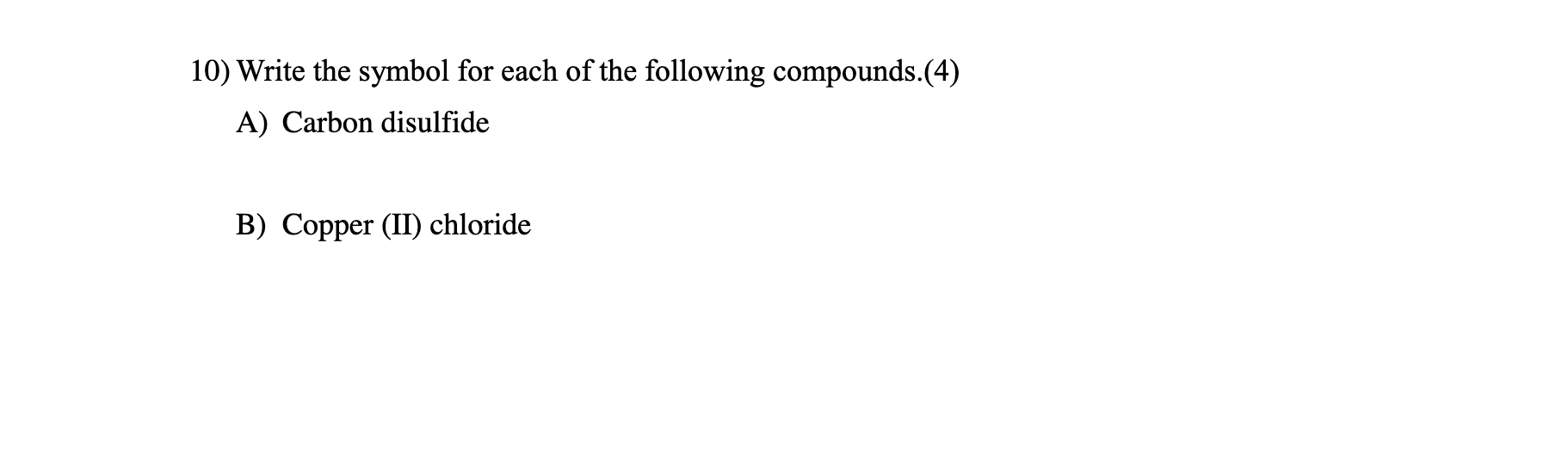 Solved Complete Each of the Following: 1) Perform the | Chegg.com
