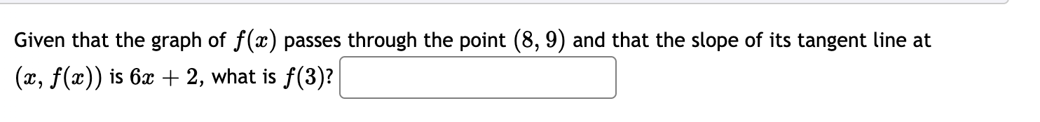 Solved Given that the graph of f(x) passes through the point | Chegg.com